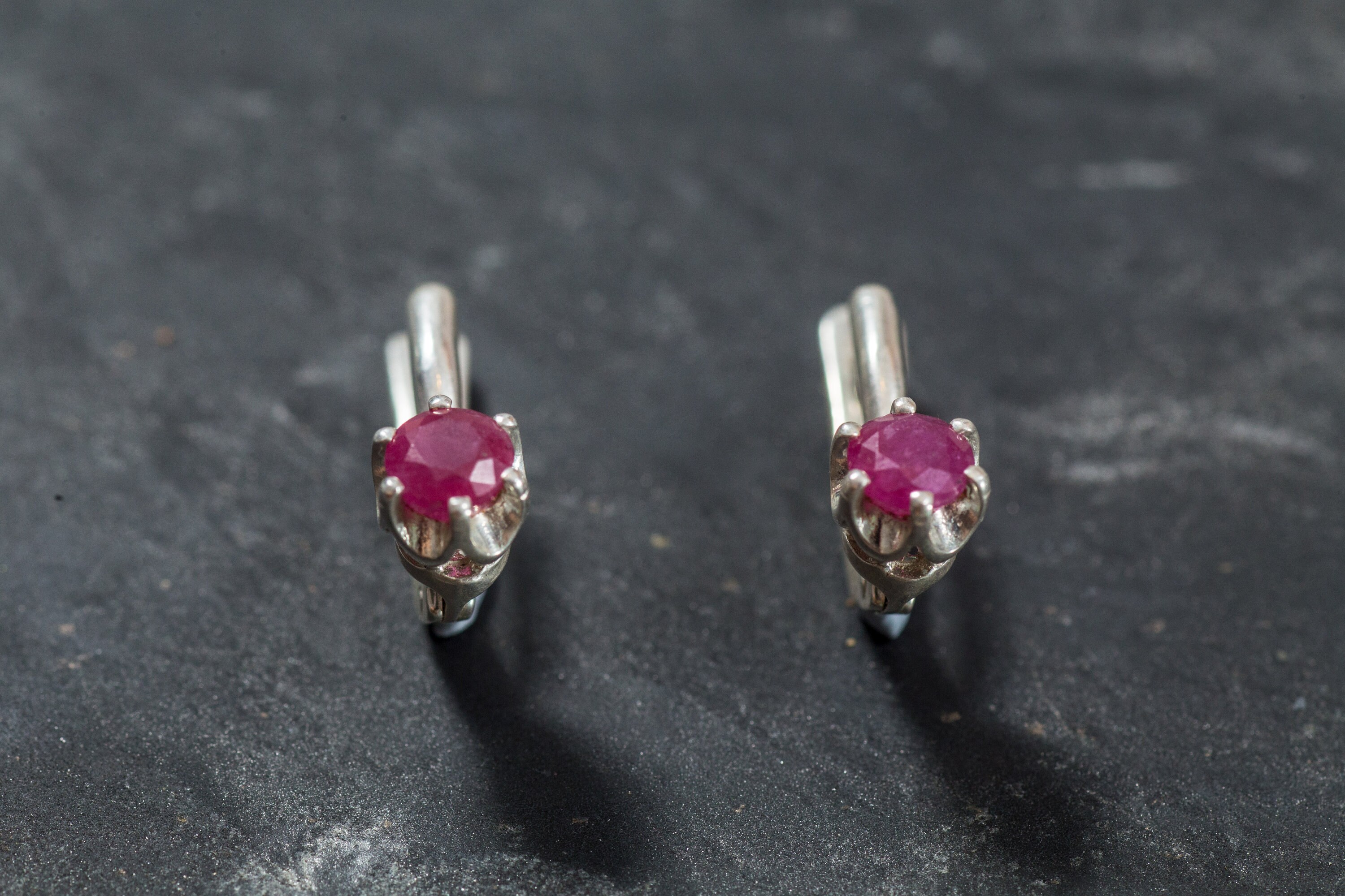 Ruby Earrings Natural Ruby Natural Ruby Earrings July - Etsy