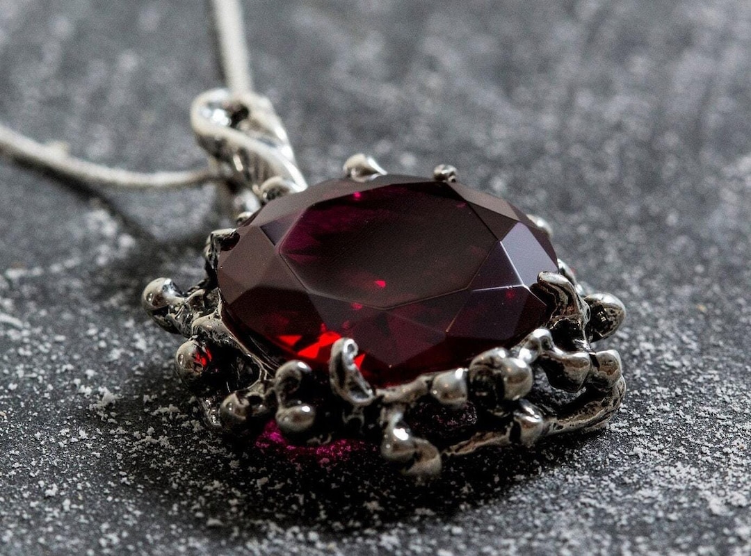 Ruby Pendant, Created Ruby Pendant, Statement Pendant, Melisandre ...