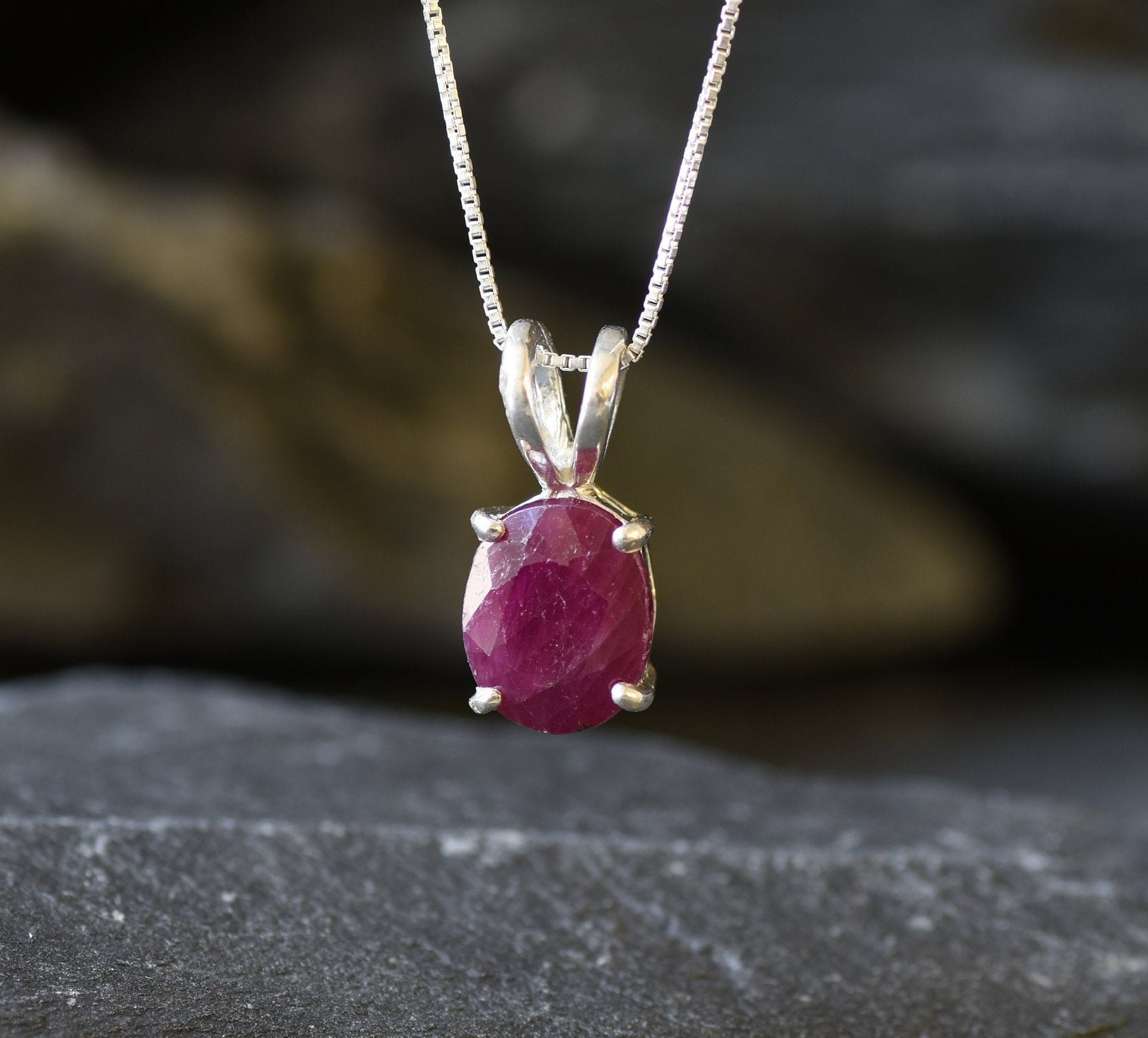 Natural Ruby Pendant Natural Red Ruby Large Ruby Pendant | Etsy