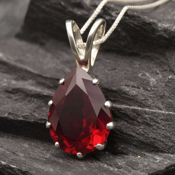 Red Ruby Necklace - Etsy