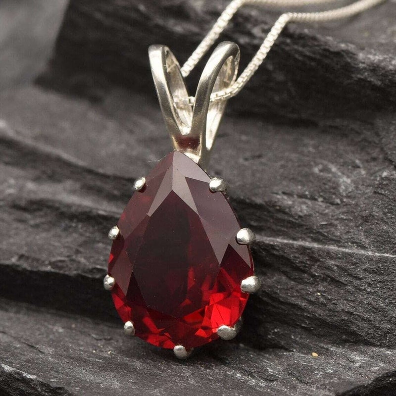 Red Ruby Necklace - Etsy