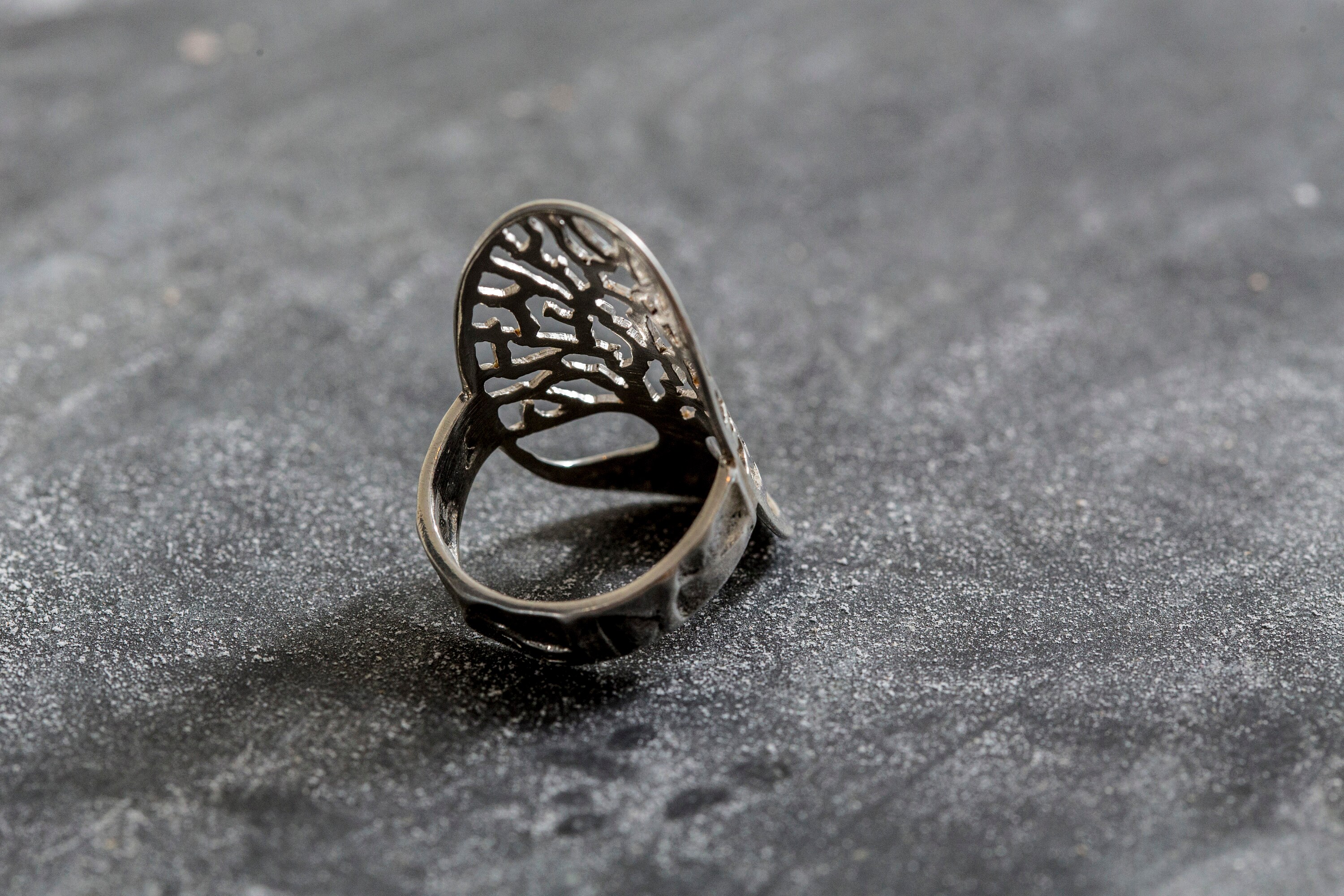 Tree Ring Silver Tree Ring Statement Ring Unique Ring Tree | Etsy