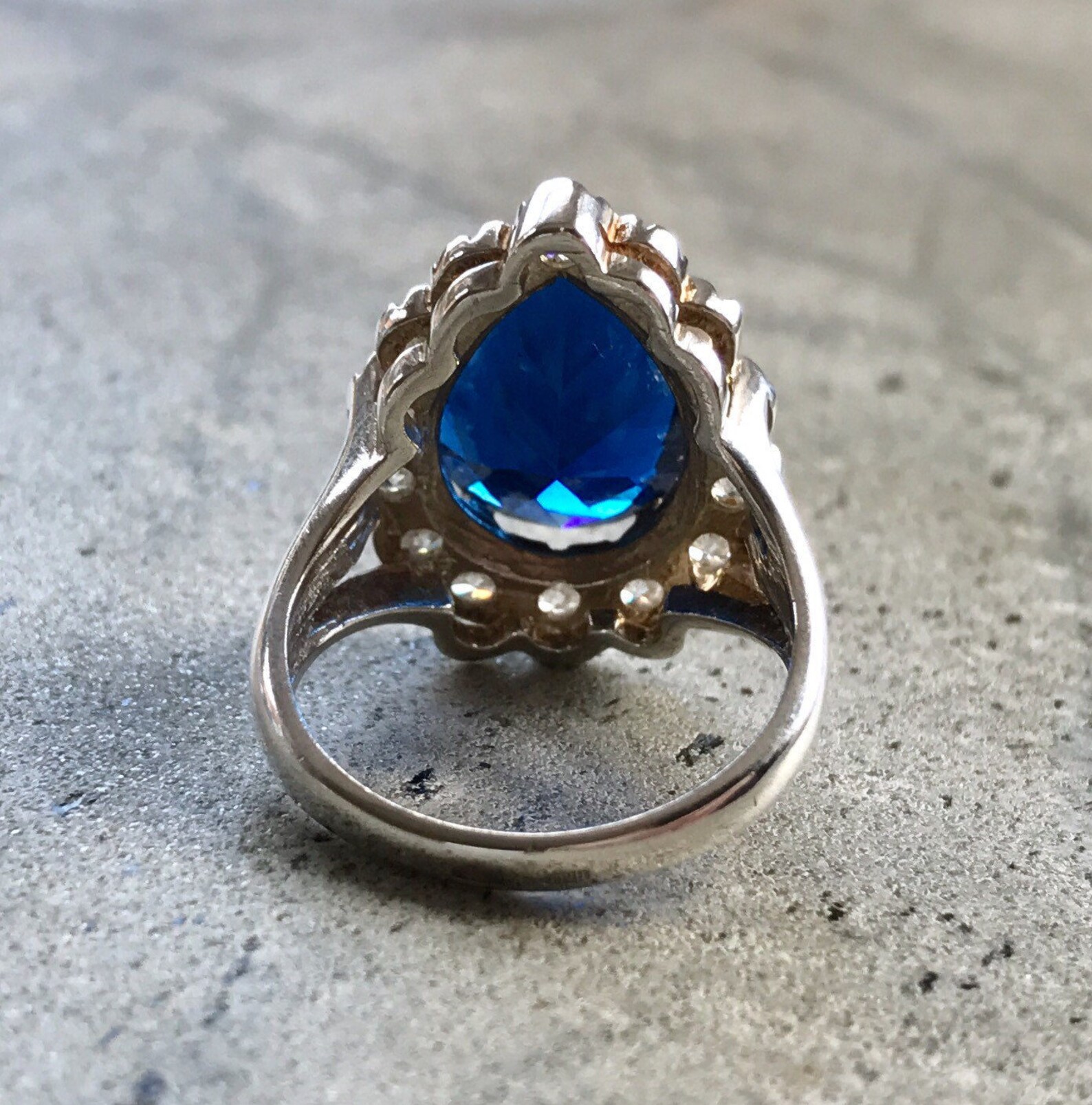 Royal Ring Created Sapphire Victorian Ring Blue Sapphire | Etsy