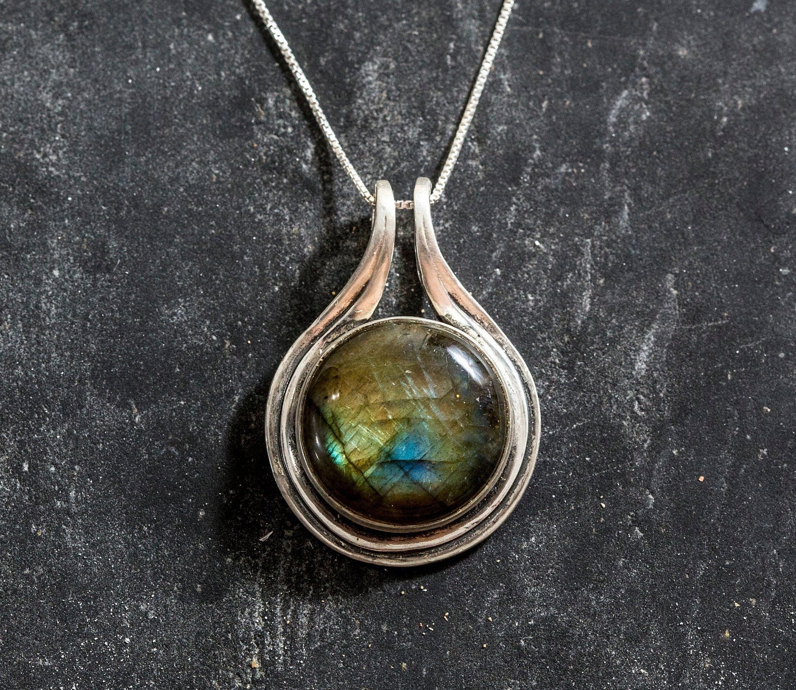Statement Pendant Labradorite Pendant Natural Labradorite | Etsy