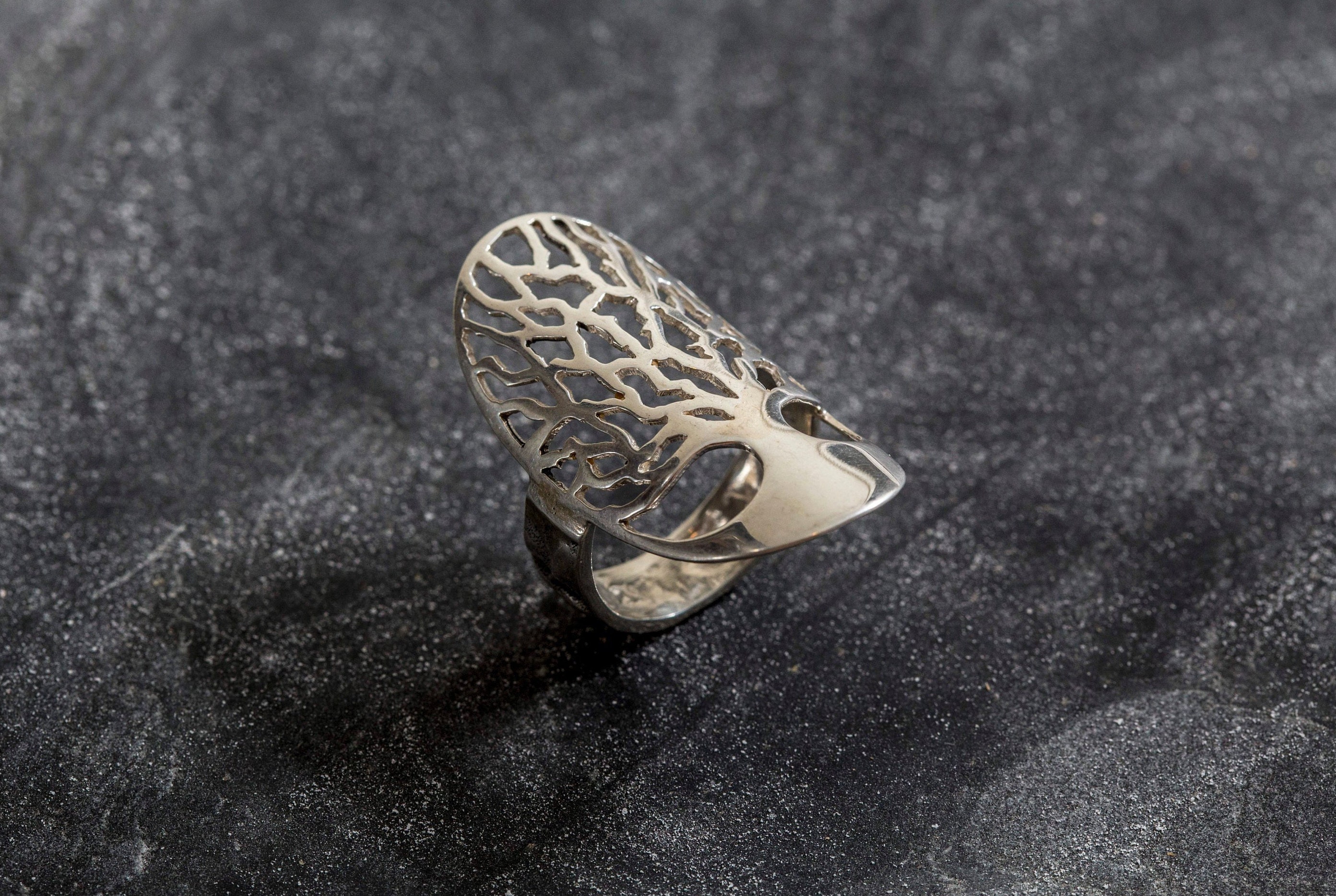 Tree Ring Silver Tree Ring Statement Ring Unique Ring Tree | Etsy