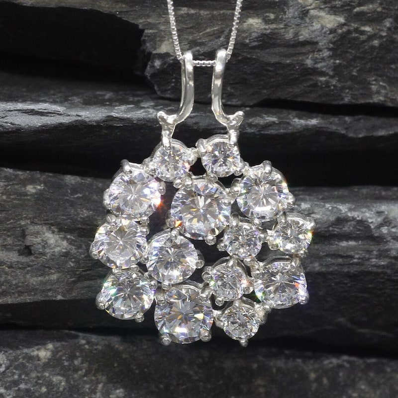 Diamond Pendant - Etsy