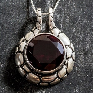 Large Ruby Pendant, Ruby Pendant, Big Ruby Pendant, Created Ruby ...