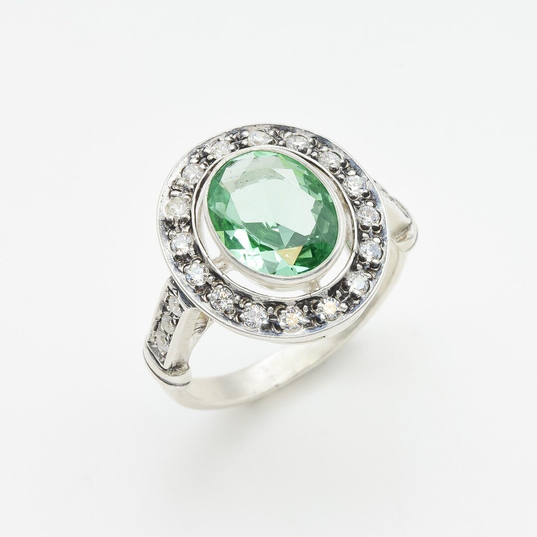 Mint Green Ring, Emerald Ring, Created Emerald, Solitaire Ring, Green ...
