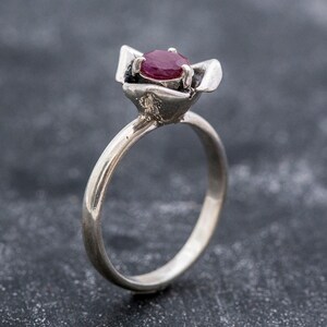 Red Rose Ring Real Ruby Ring Flower Ring Natural Ruby - Etsy UK