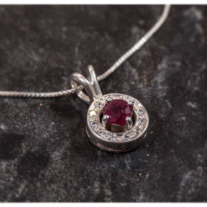 Ruby Pendant - Etsy