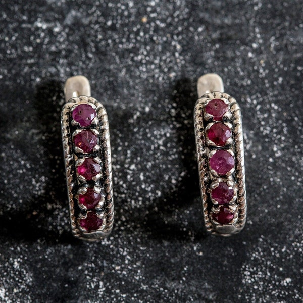 Red Ruby Earrings - Etsy
