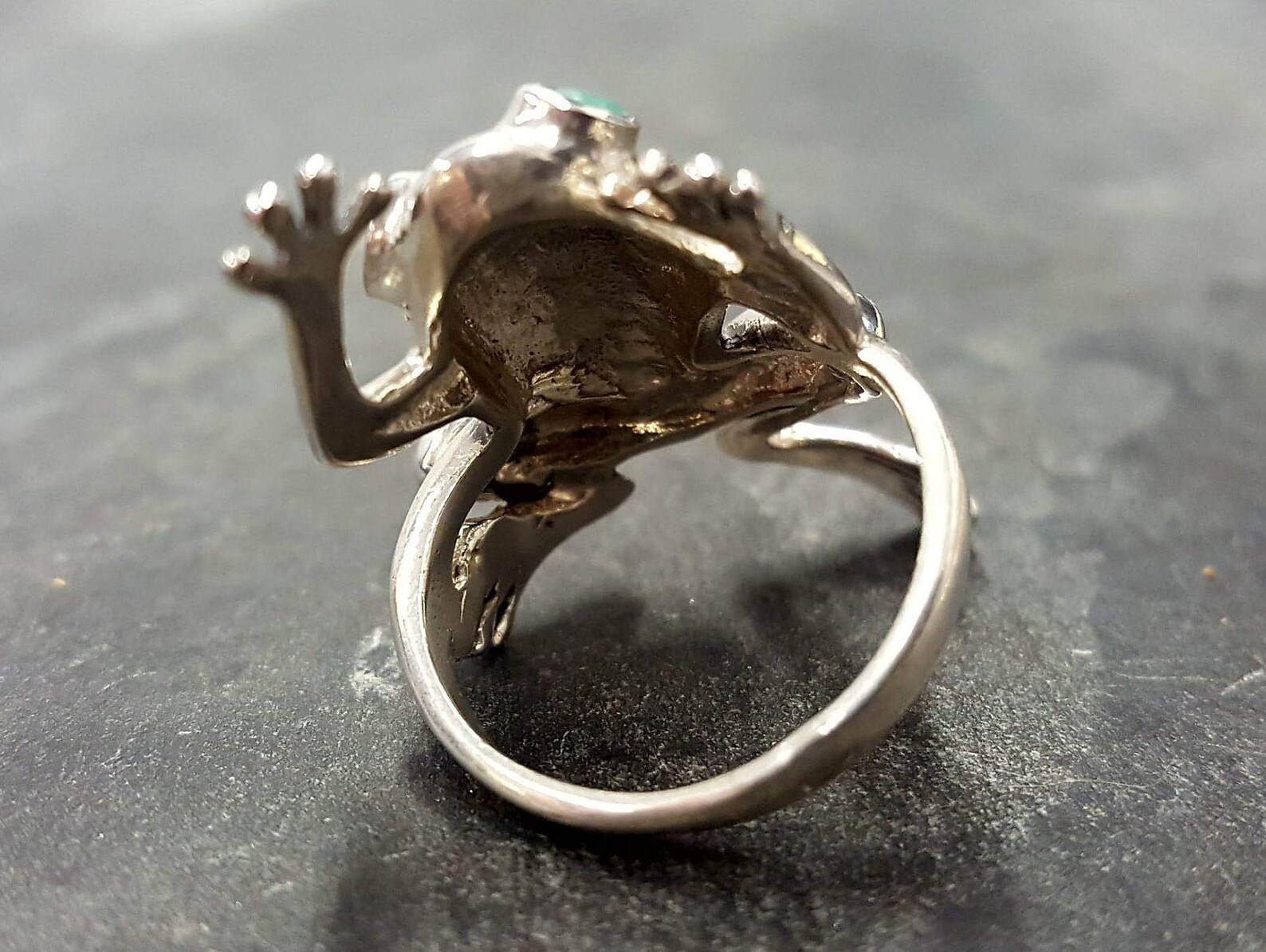 Frog Ring Emerald Ring Natural Emerald May Birthstone | Etsy