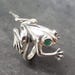 Frog Ring, Emerald Ring, Natural Emerald, May Birthstone, Silver Frog ...