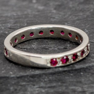 Ruby Band, Stacking Modern Ring, Wedding Band, Created Ruby Ring ...