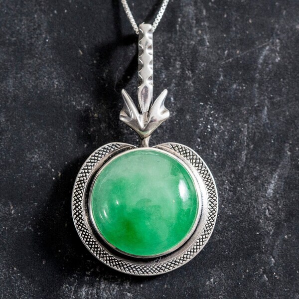 Jade Circle Pendant - Etsy