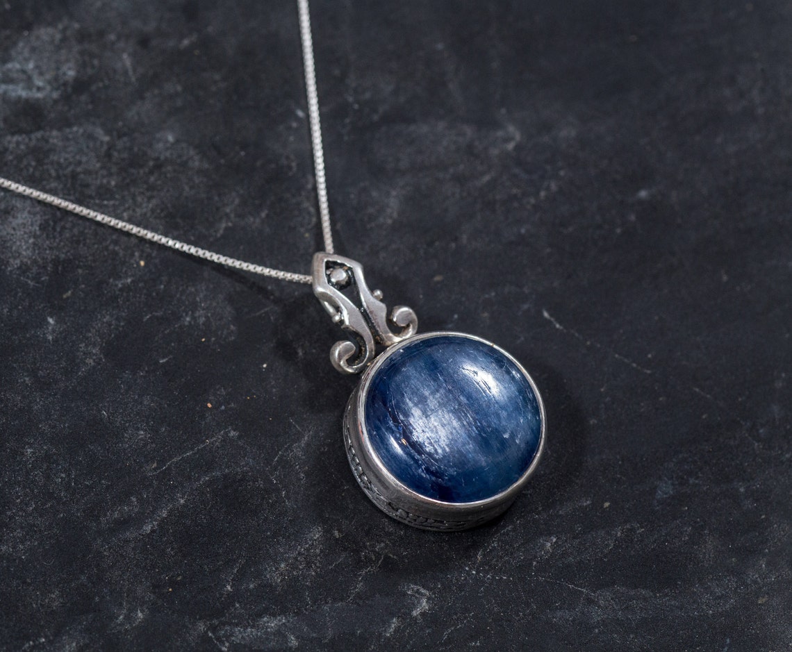 Kyanite Pendant Blue Kyanite Natural Kyanite Blue Kyanite - Etsy