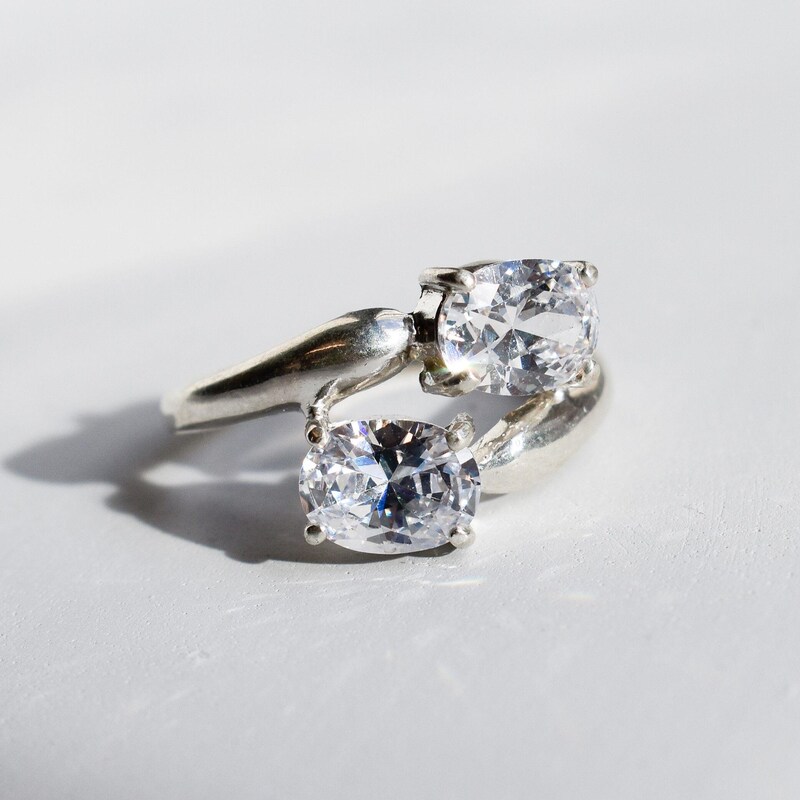 Two Stone Ring - Etsy