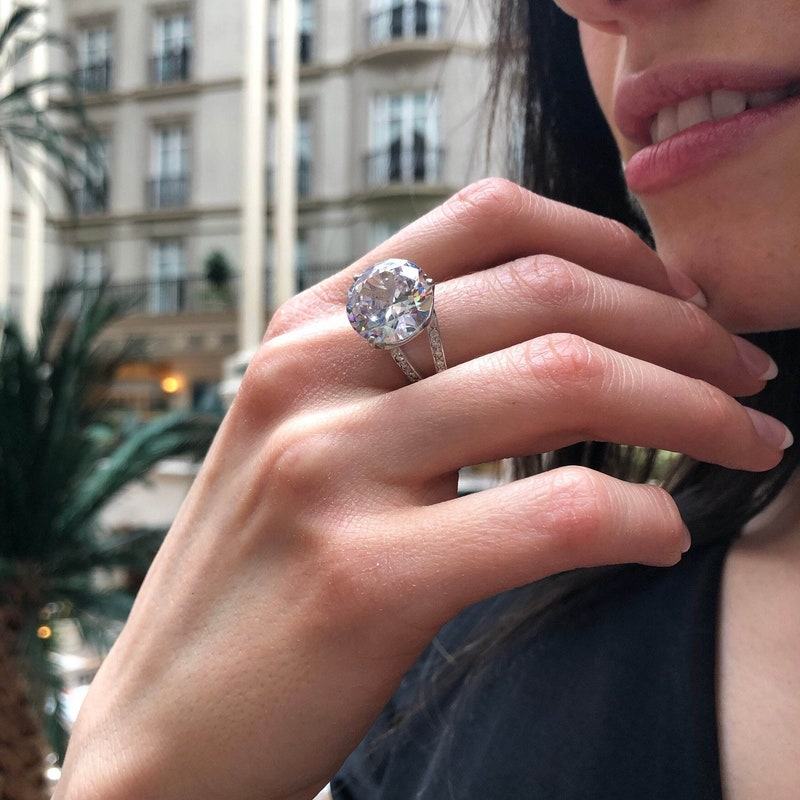 Large Diamond Ring - Etsy