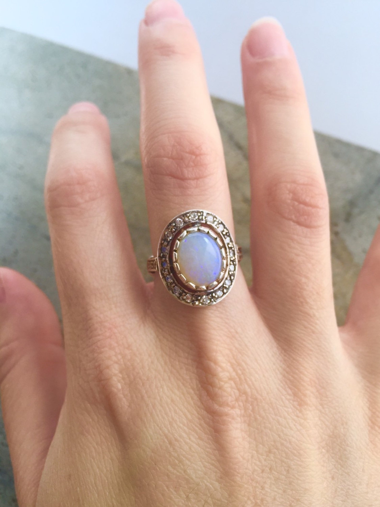 Opal Ring Natural Opal Ring Australian Opal Natural Opal | Etsy
