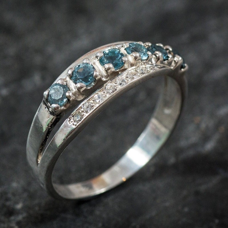 Blue Diamond Ring - Etsy