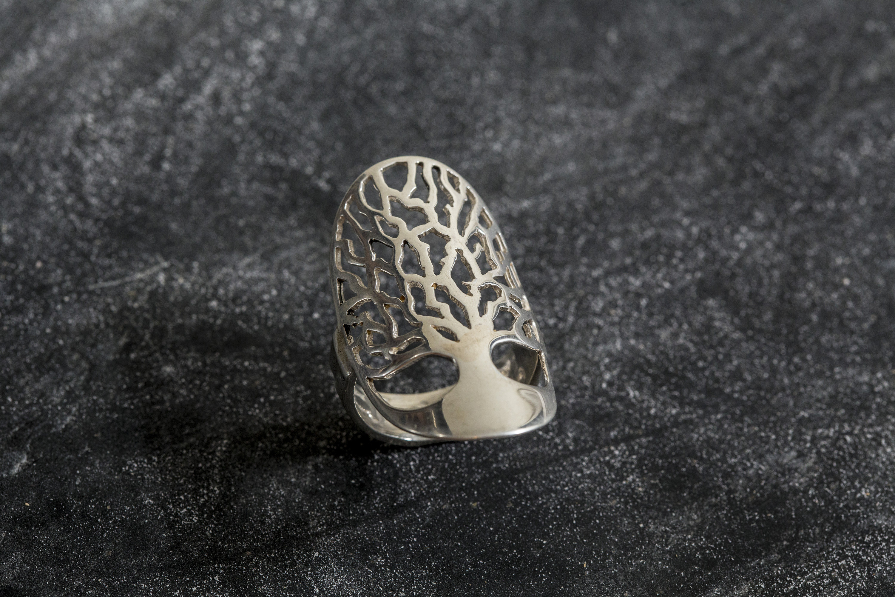 Tree Ring Silver Tree Ring Statement Ring Unique Ring Tree | Etsy