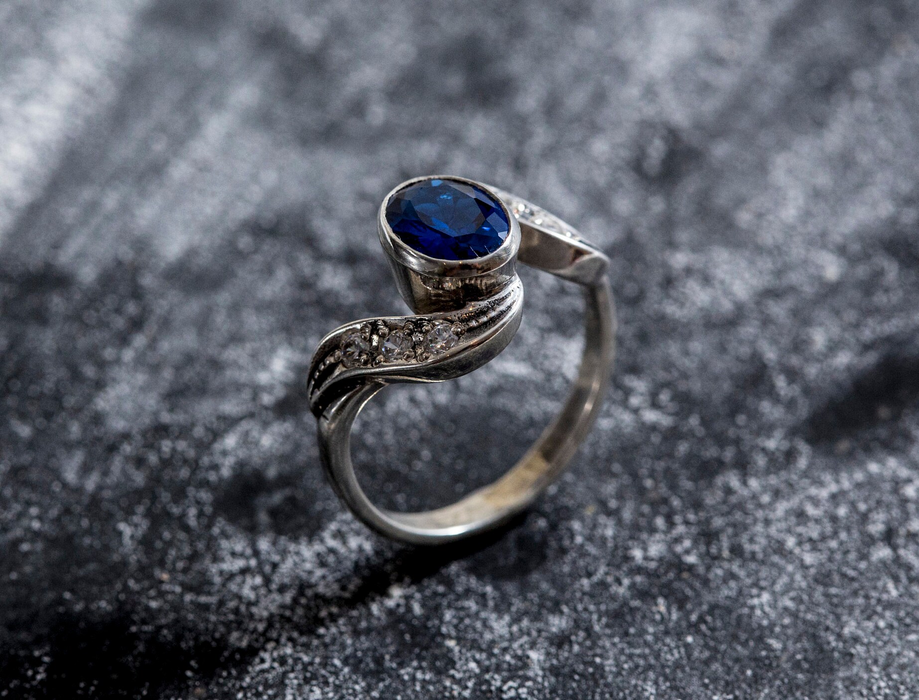 Blue Sapphire Ring Royal Blue Ring Something Blue Ring | Etsy