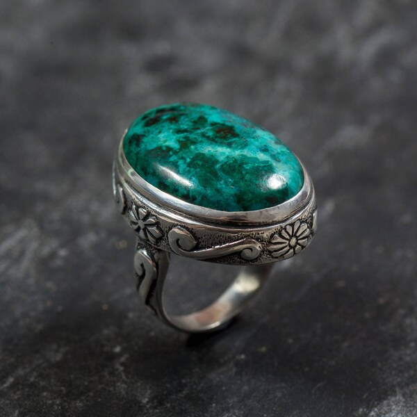 Chrysocolla Ring - Etsy
