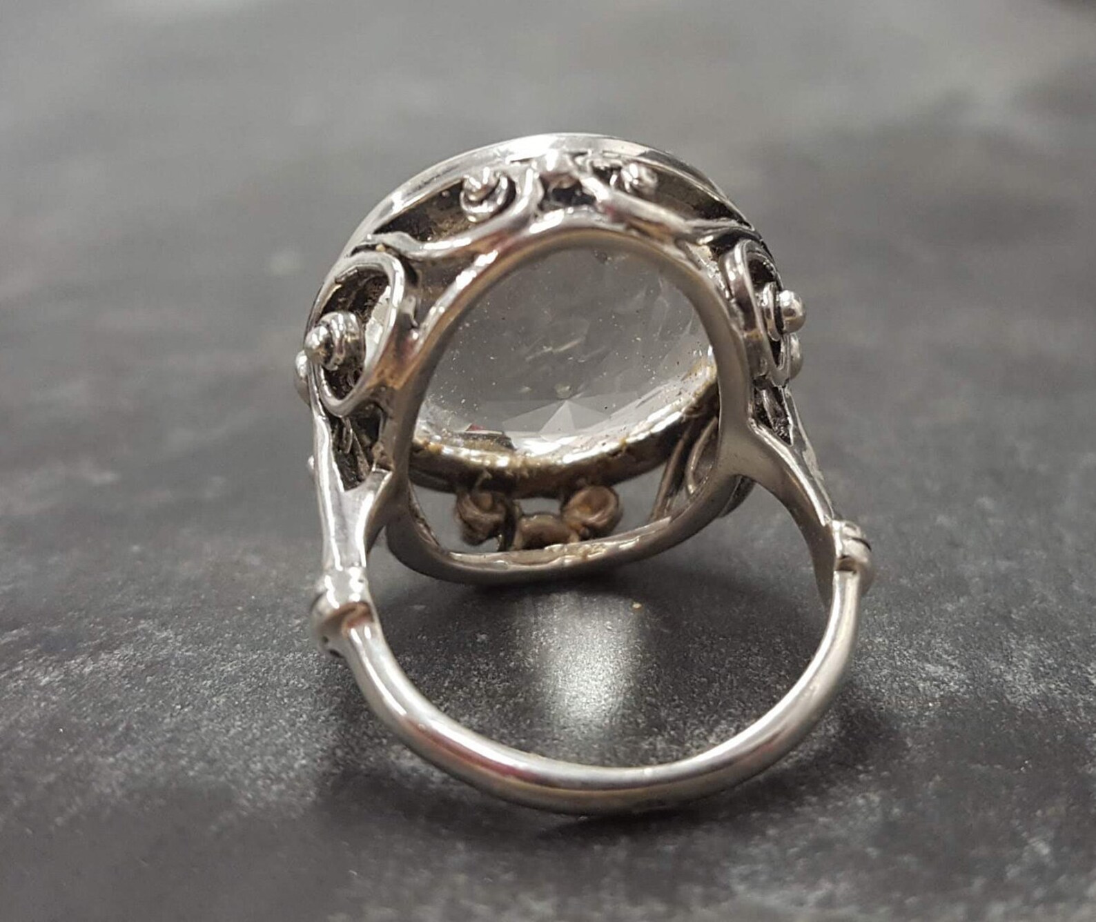 Large Topaz Ring Vintage Rings Natural Topaz White Topaz - Etsy UK