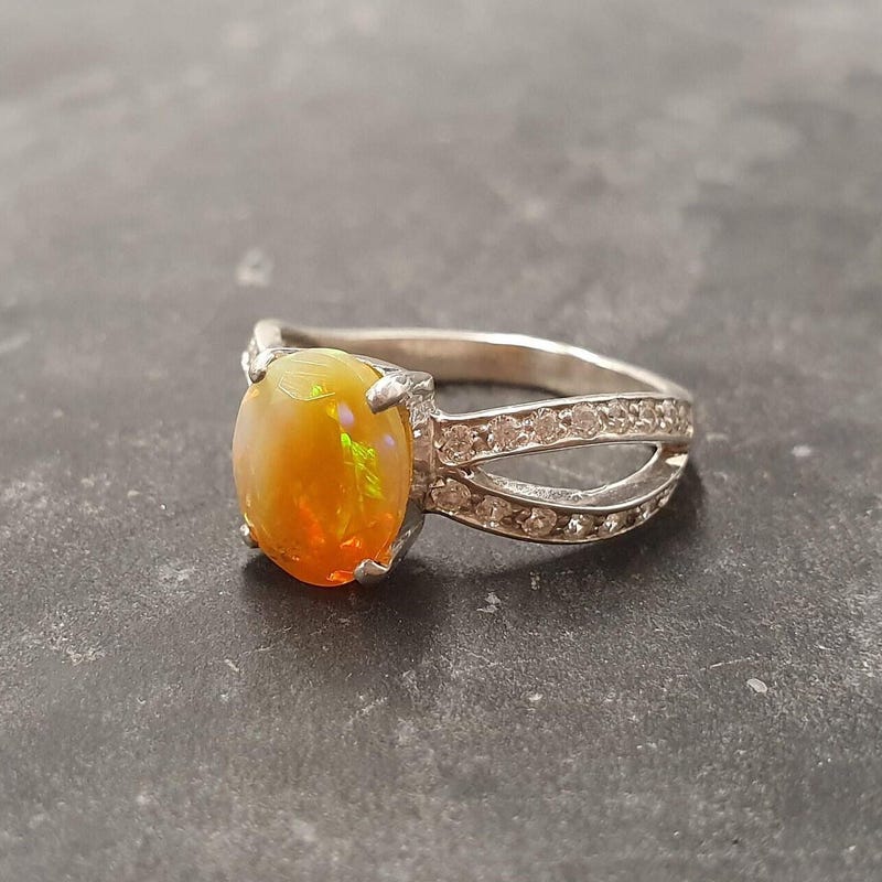 Yellow Opal Stone - Etsy