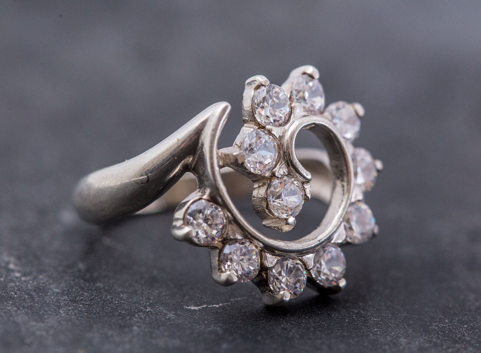 Artistic Ring Created Diamond Ring Diamond Ring Sparkly - Etsy