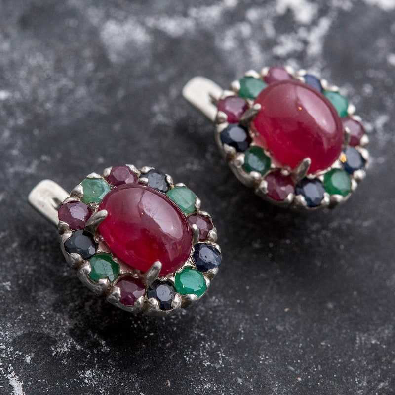 Ruby Earrings - Etsy