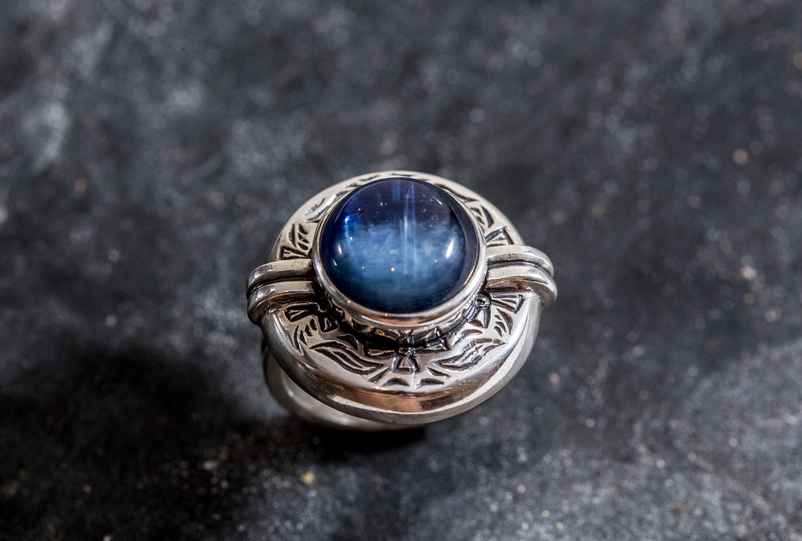 Egyptian Ring Kyanite Ring Natural Kyanite Vintage Blue | Etsy