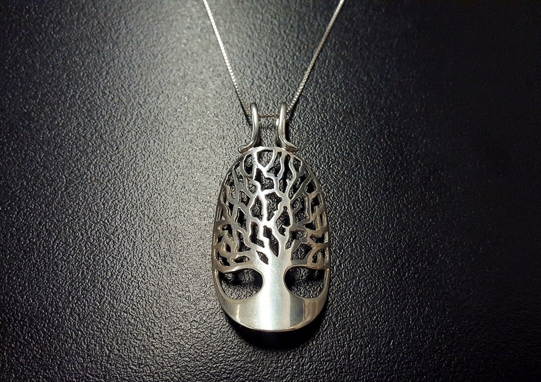 Silver Tree Pendant, Tree of Life Pendant, Family Tree Pendant, Solid ...