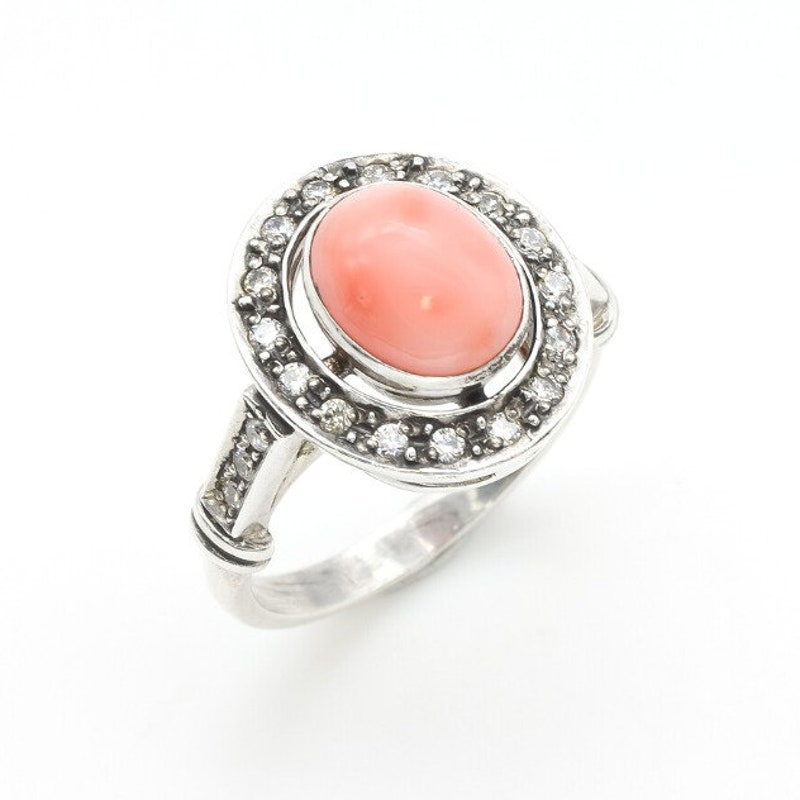 Pink Coral Ring - Etsy