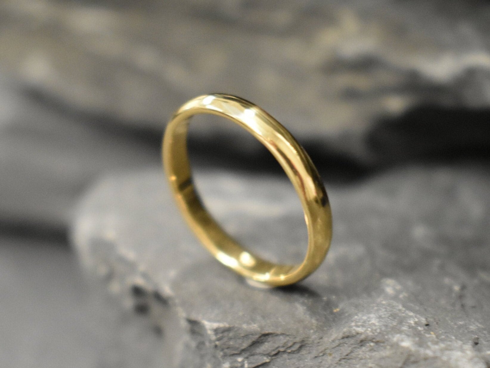 Gold Band Wedding Gold Band Wedding Band Thin Gold Band - Etsy UK
