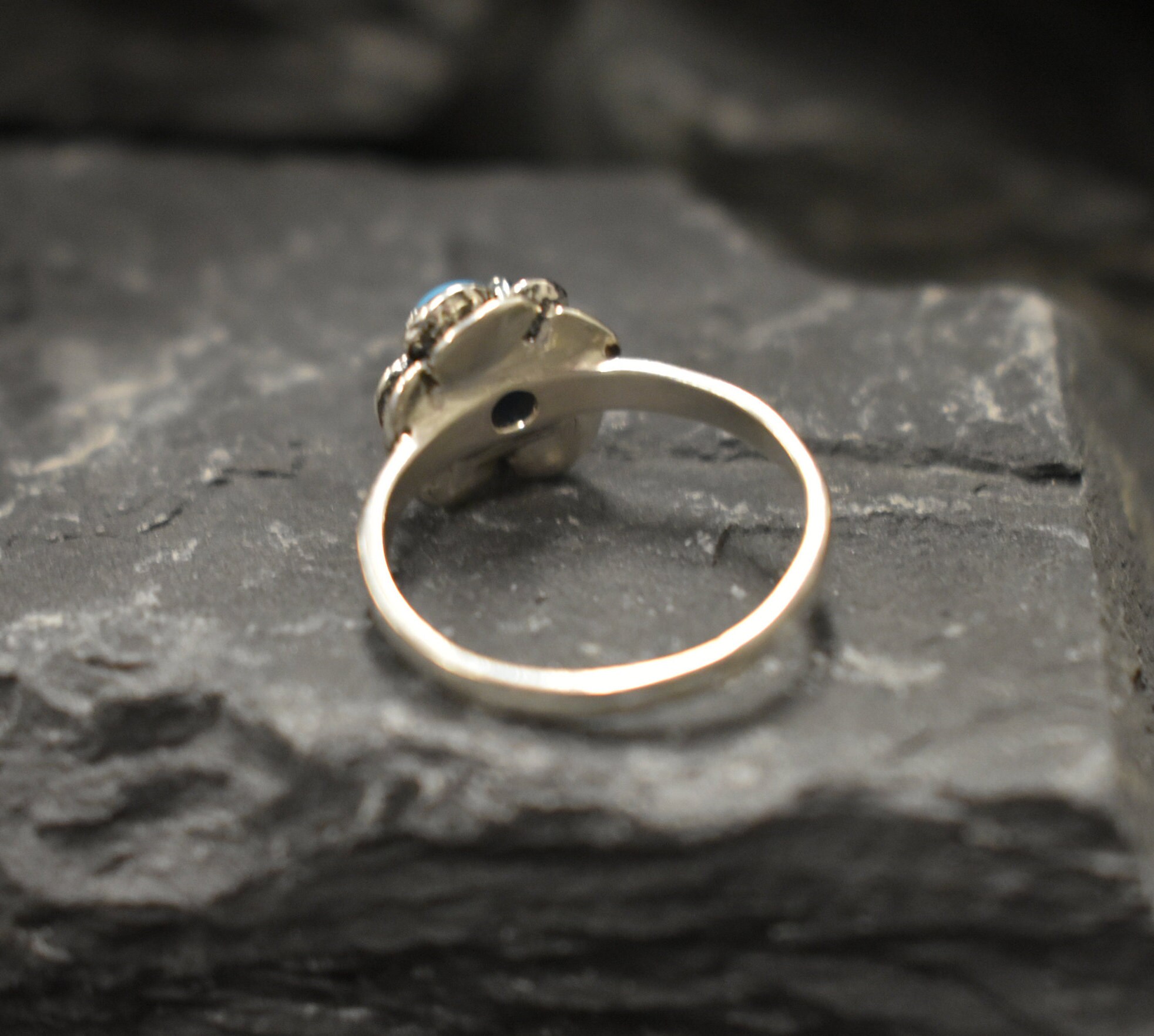 Turquoise Ring Natural Turquoise December Ring Silver | Etsy