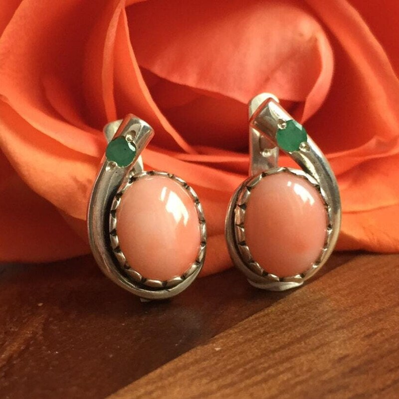 Coral Earrings - Etsy