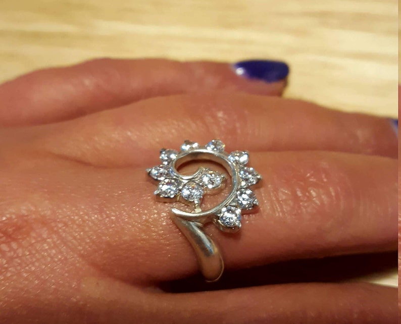 Artistic Ring Created Diamond Ring Diamond Ring Sparkly | Etsy