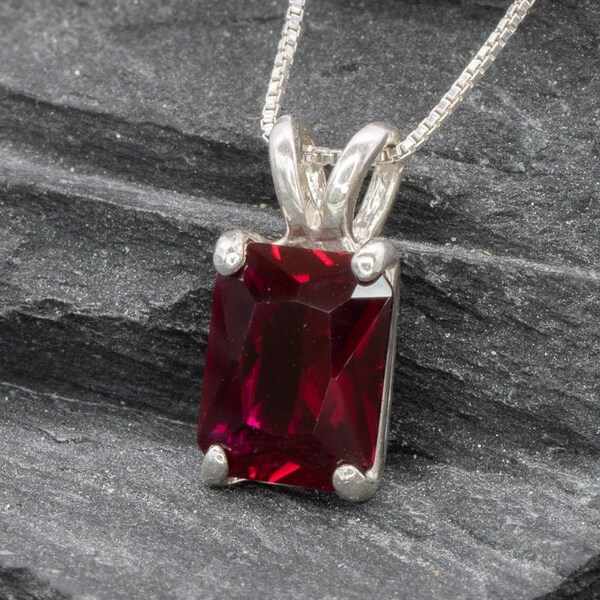 Red Ruby Pendant - Etsy