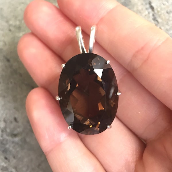 Smoky Topaz Pendant - Etsy