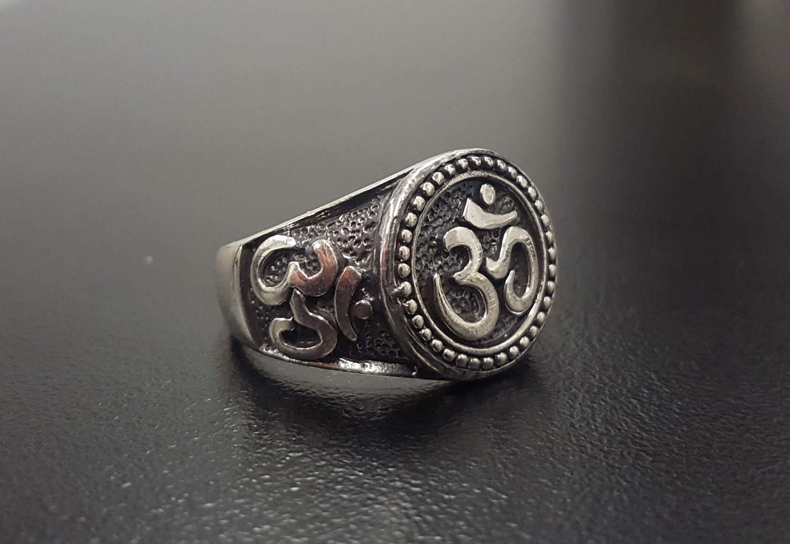 Chunky Om Ring Silver Ohm Ring Vintage Om Ring Chunky - Etsy UK
