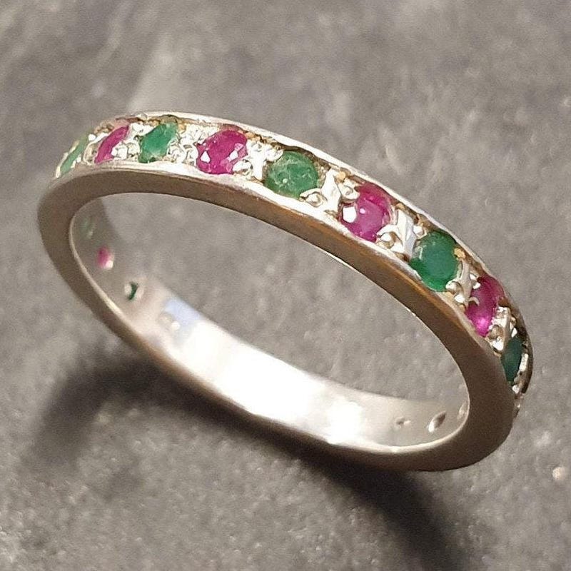 Ruby Emerald Ring - Etsy