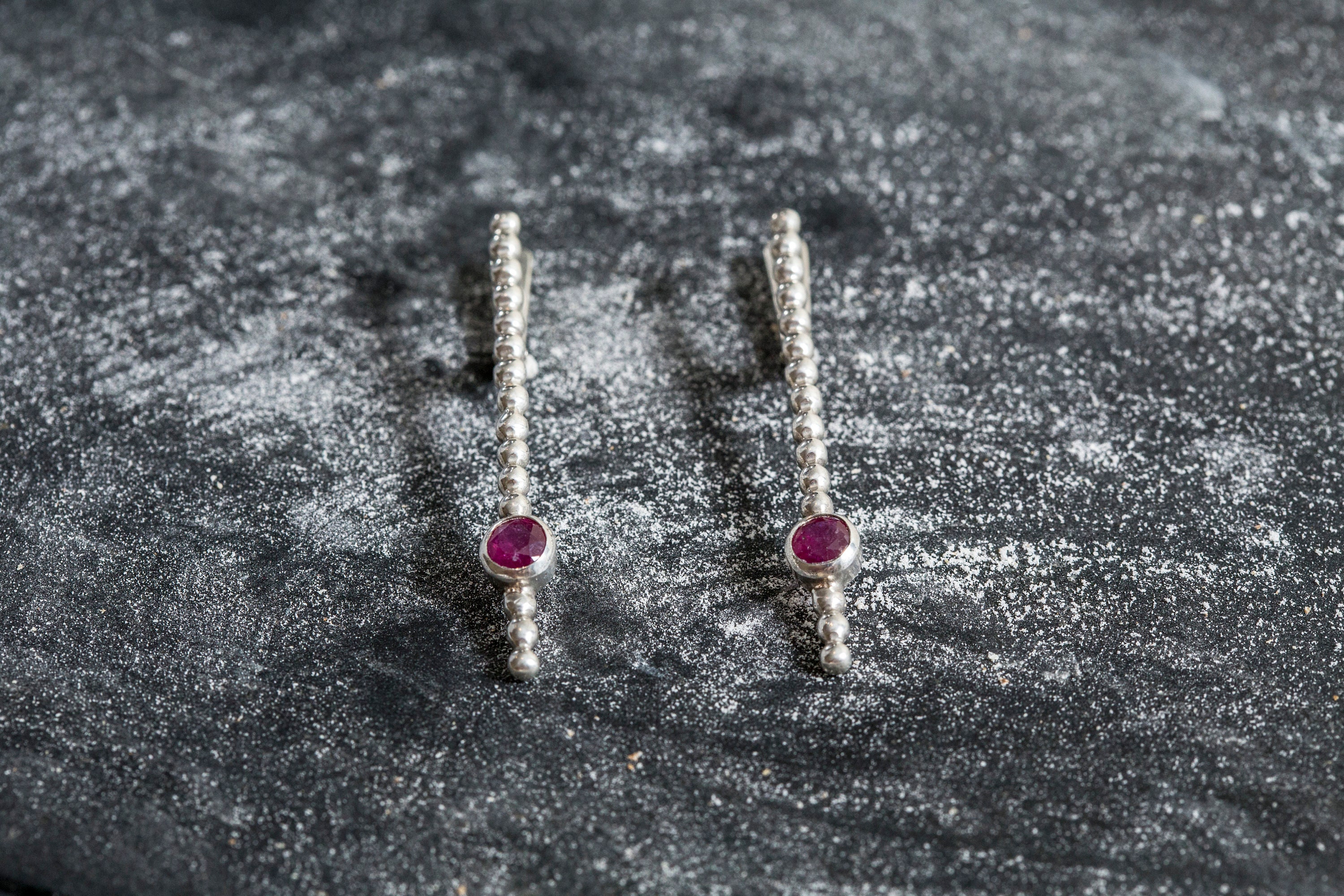 Natural Ruby Earrings Ruby Earrings Vintage Earrings Long | Etsy