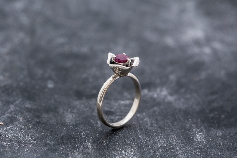 Red Rose Ring Real Ruby Ring Flower Ring Natural Ruby | Etsy