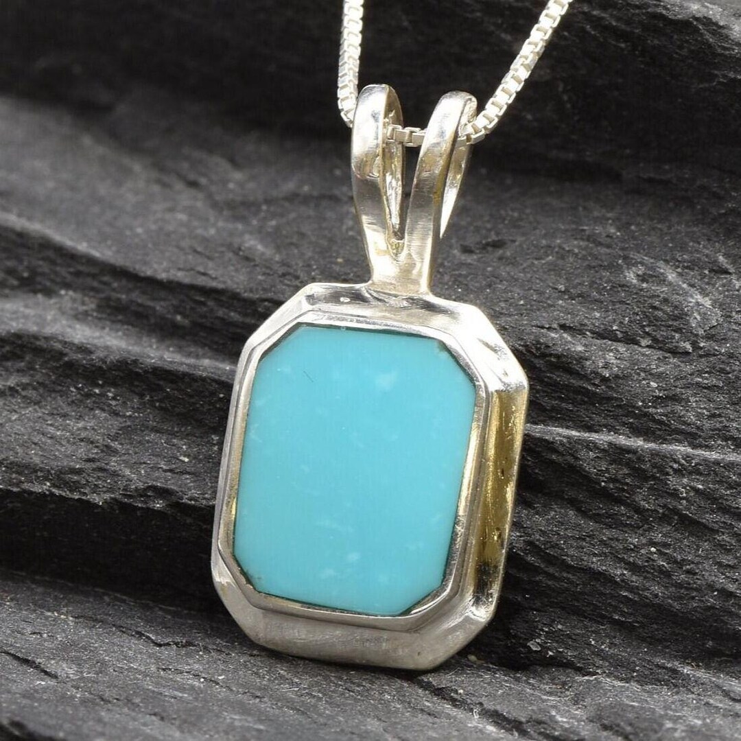 Turquoise Pendant, Natural Turquoise, Blue Necklace, December ...