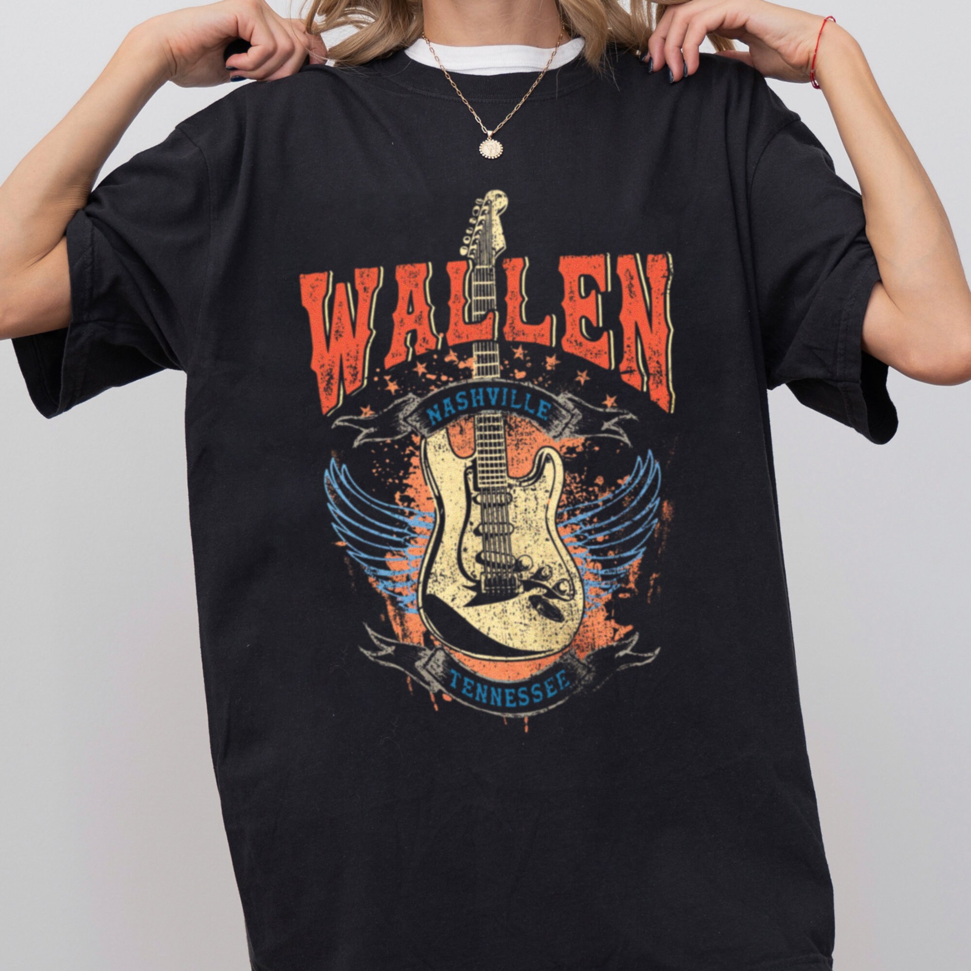 Nashville Tennessee Guitar Png, Morgan Wallen PNG, Wallen Bullhead Png ...