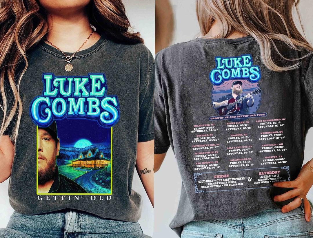 Luke Combs Growing up and Getting Old 2024 Tour Png, Graphic Luke Combs ...