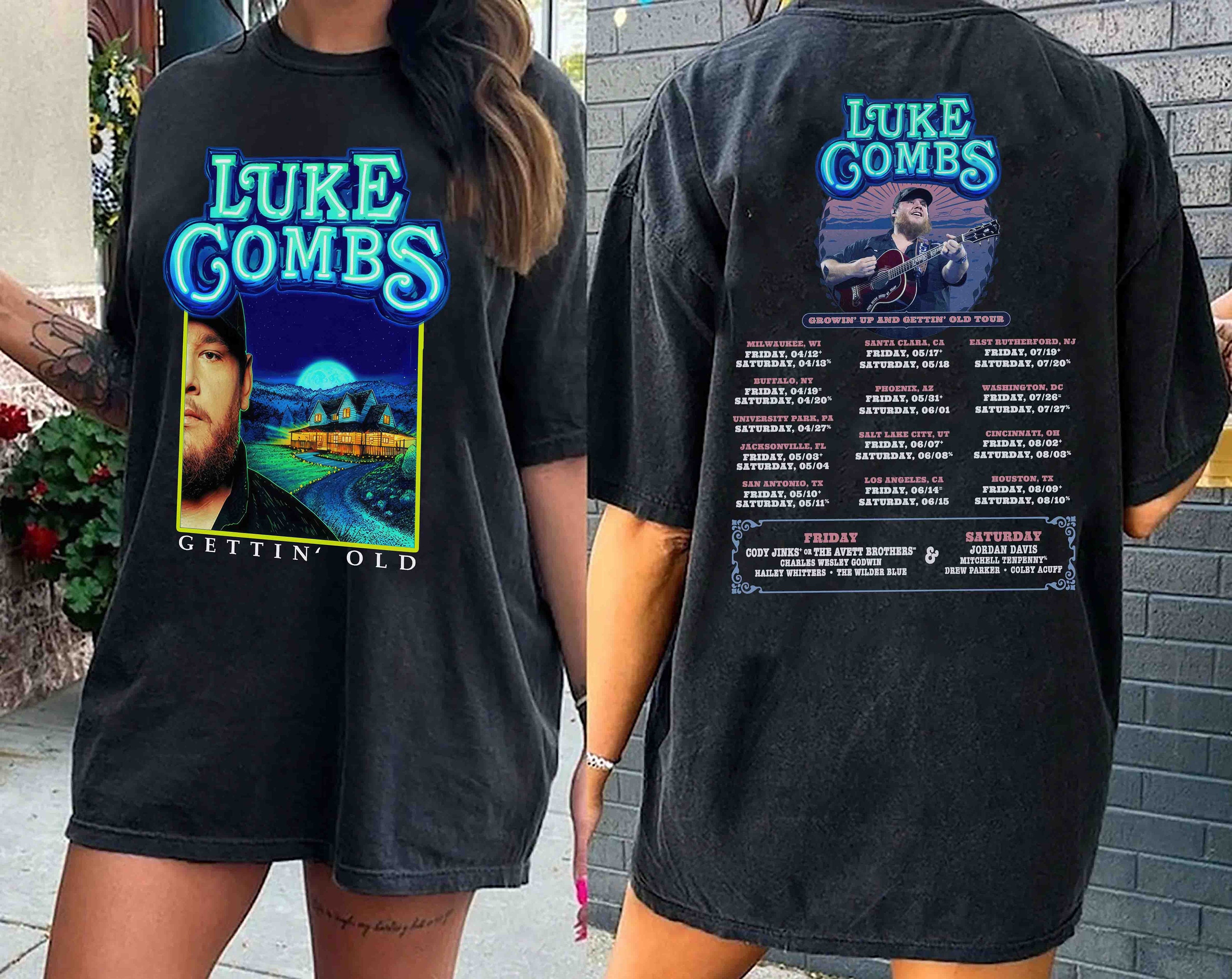 Luke Combs Growing up and Getting Old 2024 Tour Png, Graphic Luke Combs ...
