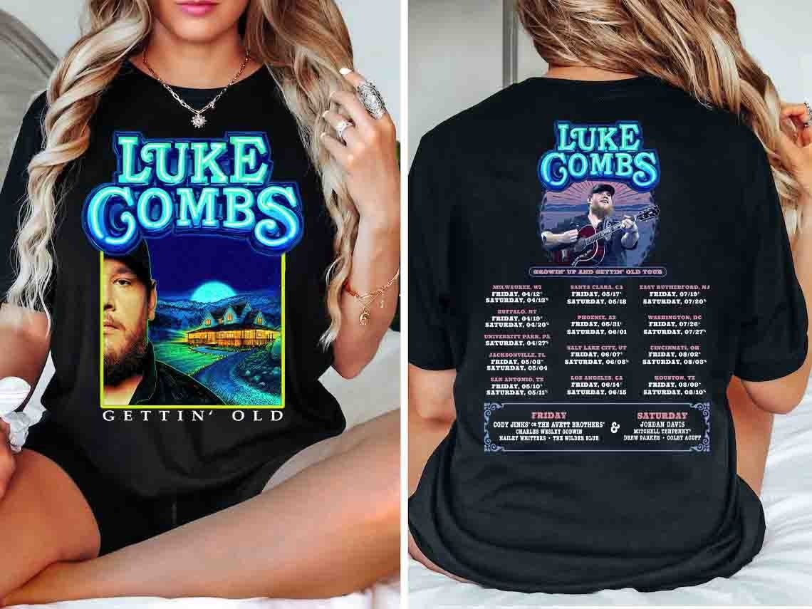 Luke Combs Growing up and Getting Old 2024 Tour Png, Graphic Luke Combs ...