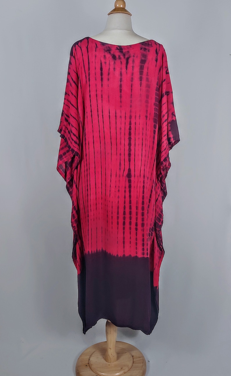 Red Kaftans, Red Caftans, Long Red Kaftan, Tie Dye Kaftans, Red Tie Dye ...
